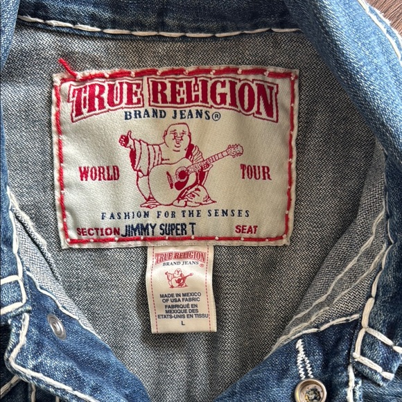 True Religion | Jackets & Coats | True Religion Blue Denim Jacket With ...